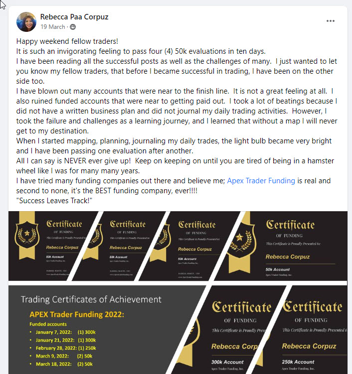 Testimonials: Payouts- What Traders Say About Apex – Apex Trader Funding